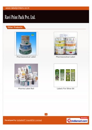 Ravi Print Pack Private Limited, New Delhi, Labels | PDF