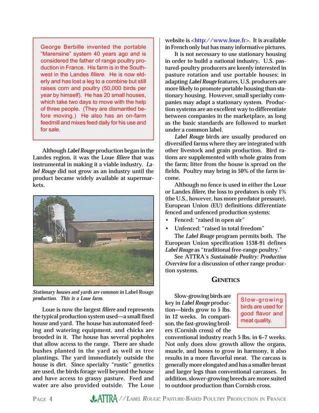 Label Rouge: Pasture-Based Poultry Production in France | PDF