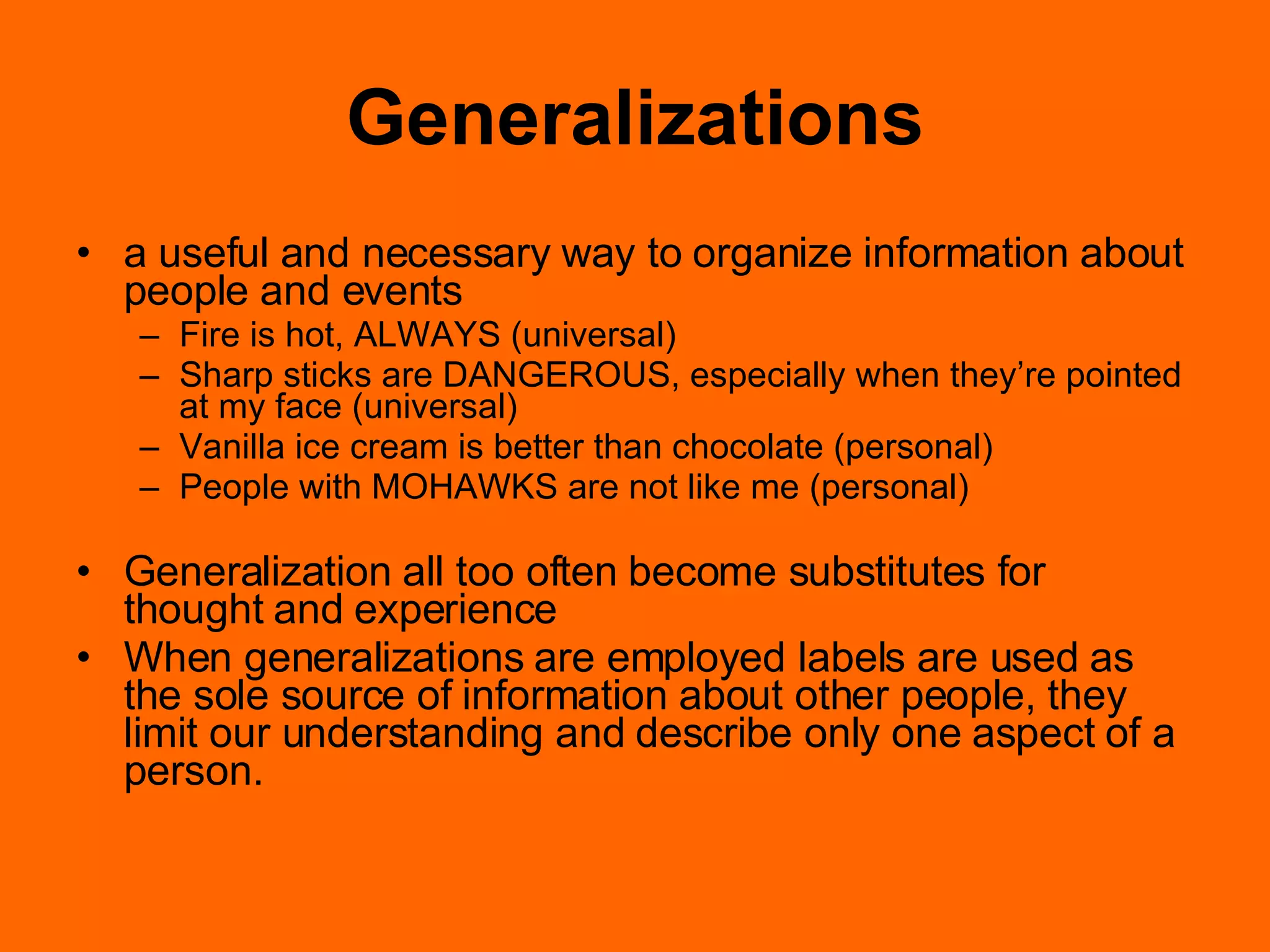 Labels And Stereotypes | PPT