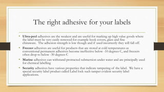 Labels and Adhesives | PPTX