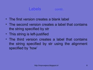Labels and buttons | PPT