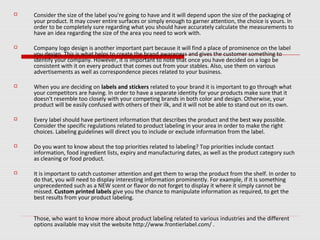 Labels and stickers | PPT | Business | Business and Finance