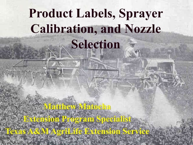 Labels, Calibration and Nozzles - Matthew Motocha | PPT | Free Download