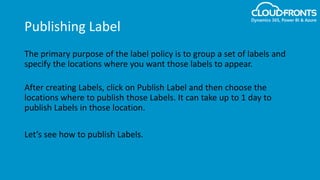 Labels in Office 365 | PPTX