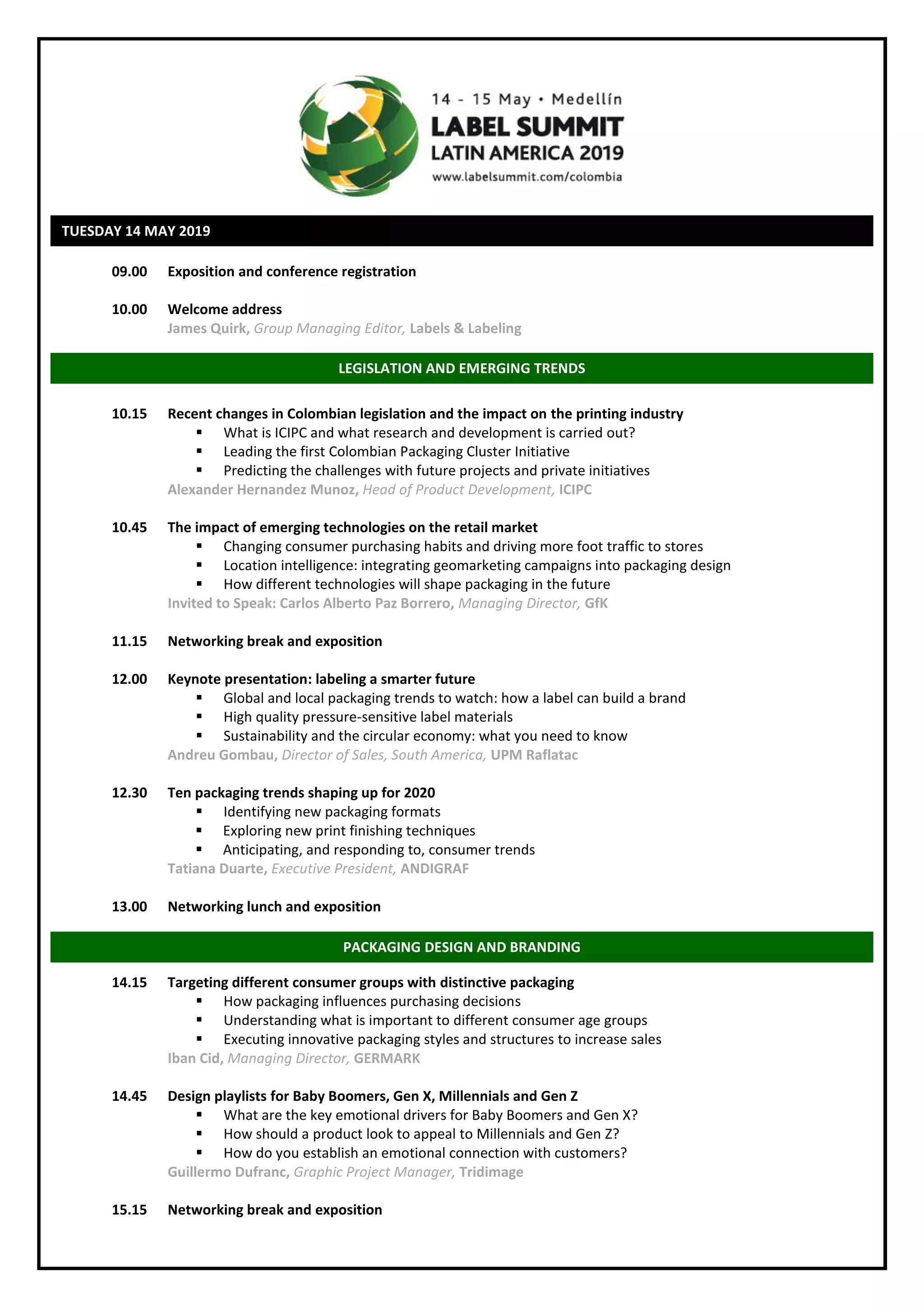 Label Summit Latin America 2019 Conference Program | PDF