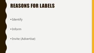Labels we wear | PPTX