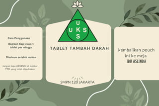 Label TTD putri .pdf pembagian tablet tambah darah | PDF