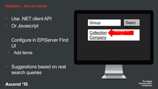 Lab EPiServer Find - Advanced developer scenarios | PPTX