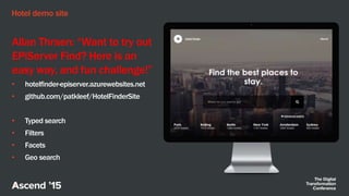 Lab EPiServer Find - Advanced developer scenarios | PPTX