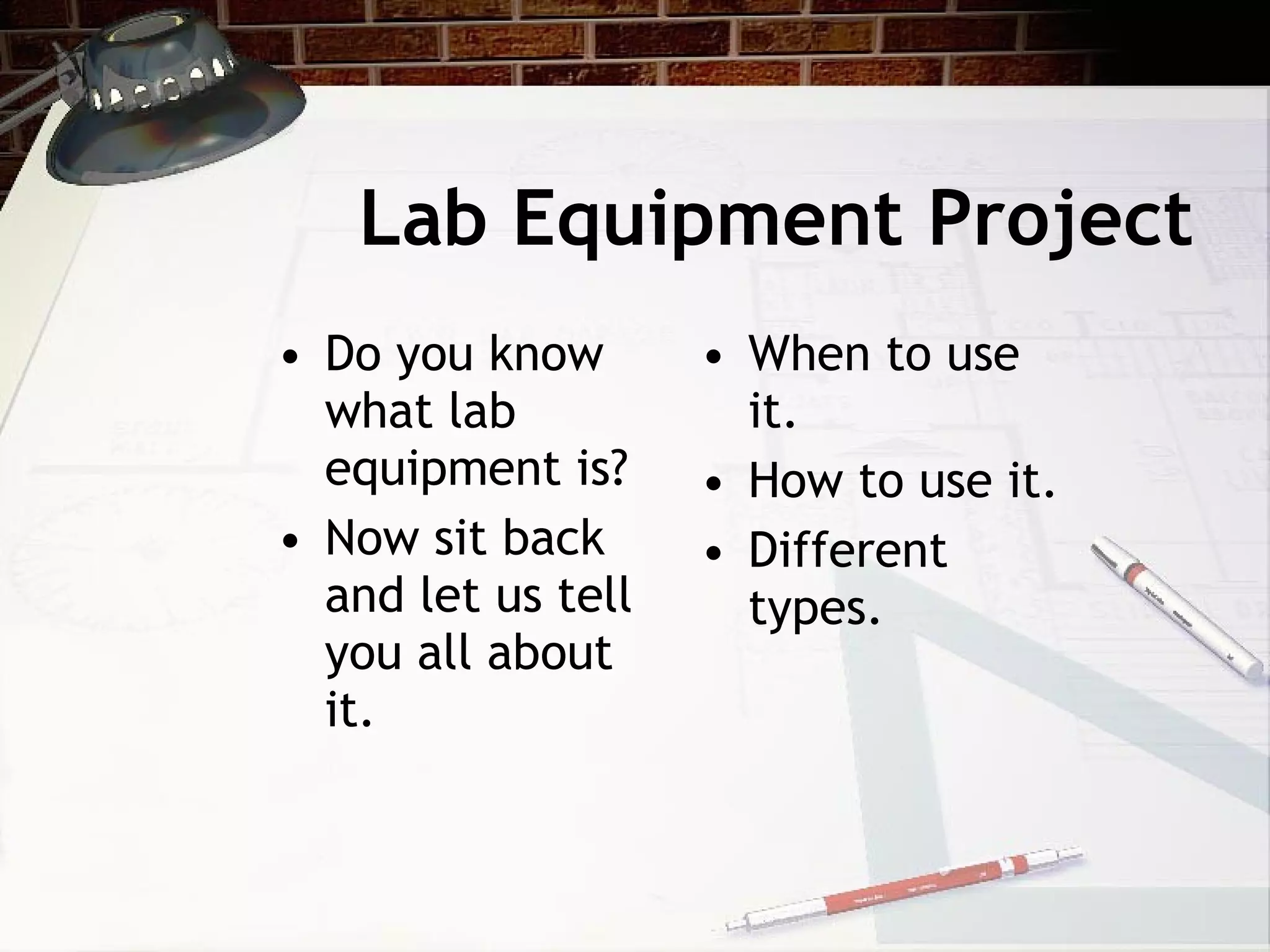 Lab Equipment | PPT