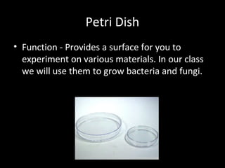 Petri Dish Laboratory Apparatus