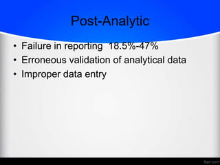 Laboratory errors in medical practice | PPTX