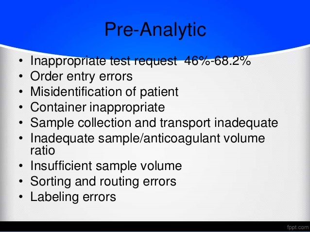 Laboratory errors in medical practice