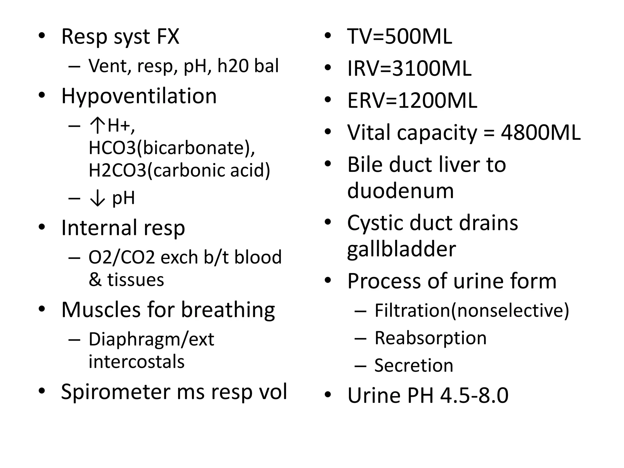 Lab Exam 3 Renal Respiratory Digestion | PPTX