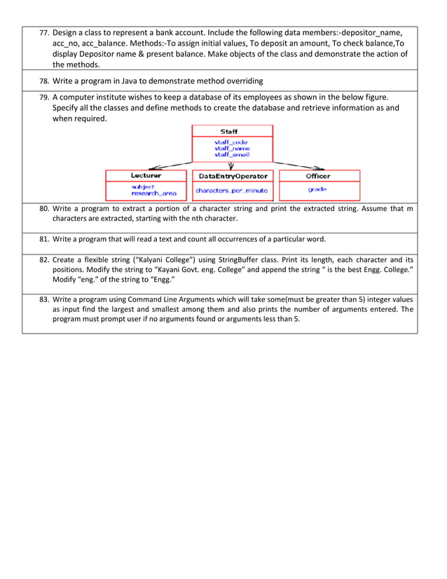 Lab exam question_paper | PDF | Programming Languages | Computing