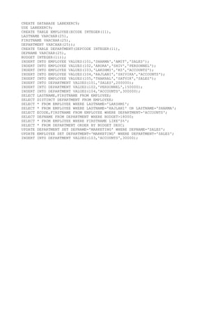 Labexer9 | TXT | Databases | Computer Software and Applications