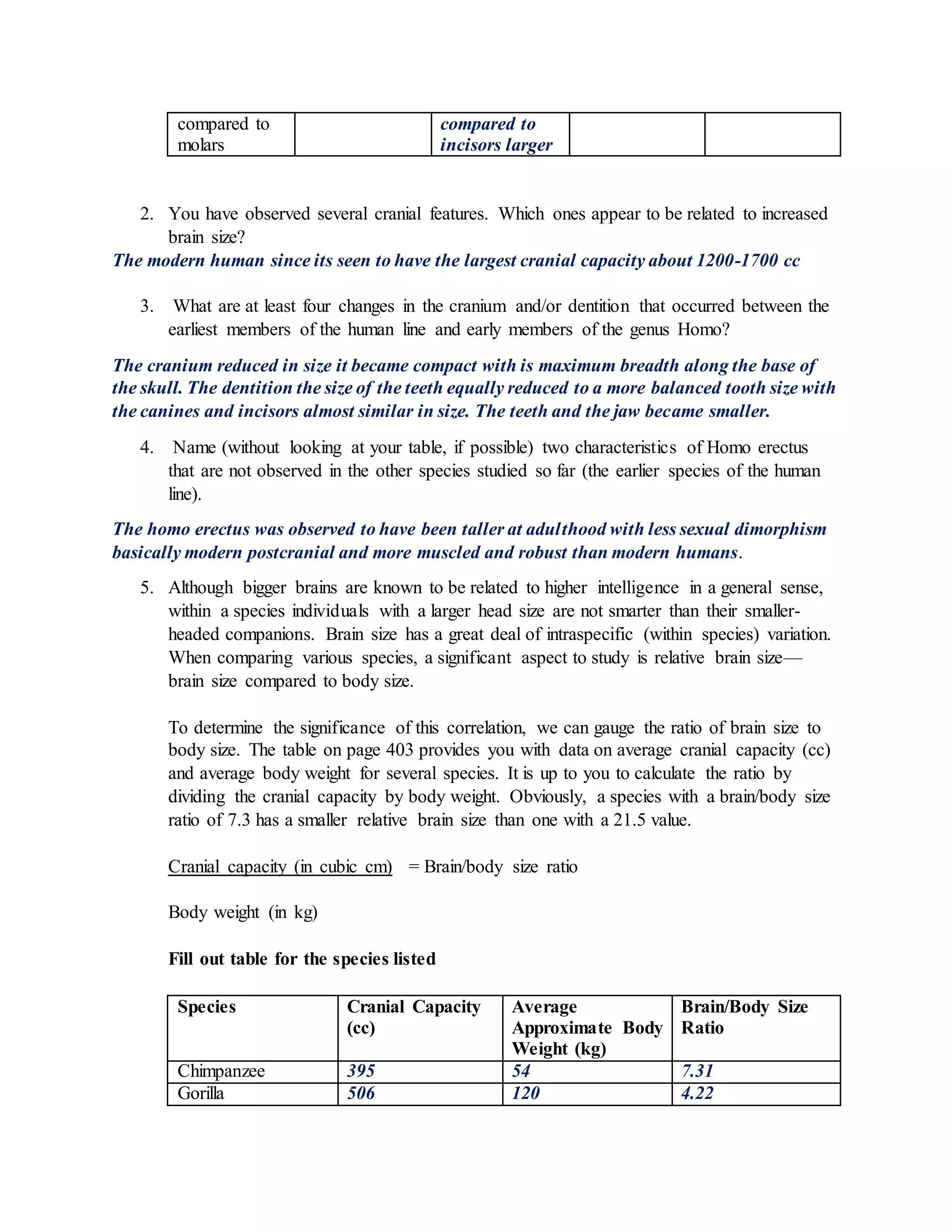 Lab exercise 12.1, 14.1 ,14.2 anthropology | DOCX