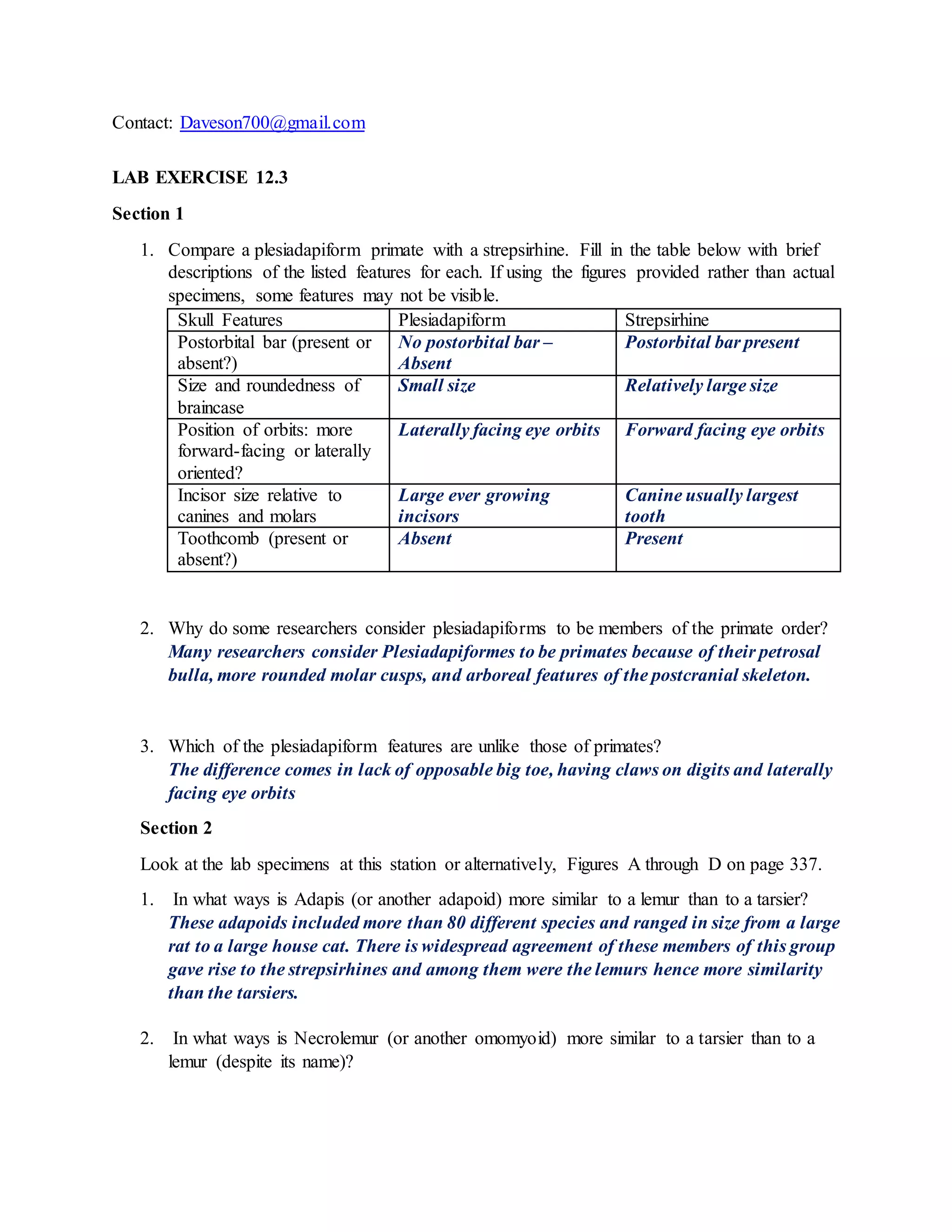 Lab exercise 12.3 anthropology | DOCX