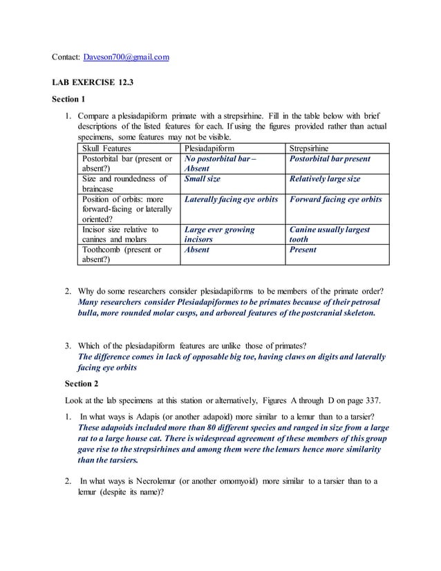 Lab exercise 12.3 anthropology | DOCX
