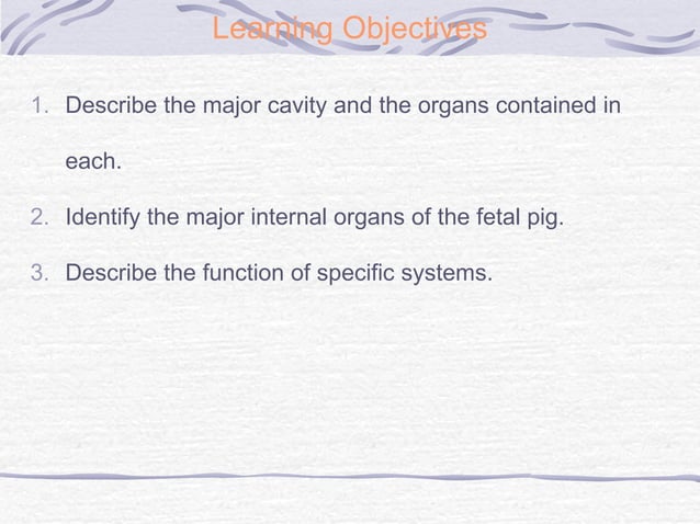 Dissection of Fetal Pig | PPT | Lung and Respiratory Health | Diseases ...