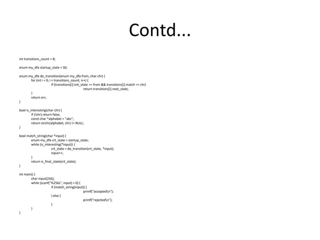 Lab Experiment for compiler design experiment | PPT