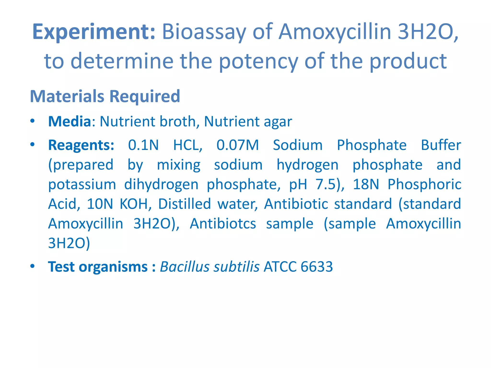 Lab experiment antibiotics bioassay | PDF | Chemistry | Science