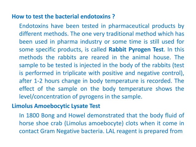 Lab experiment bacterial endotoxin testing | PDF | Blood Disorders ...