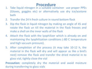 Lab experiment lyophilization | PDF