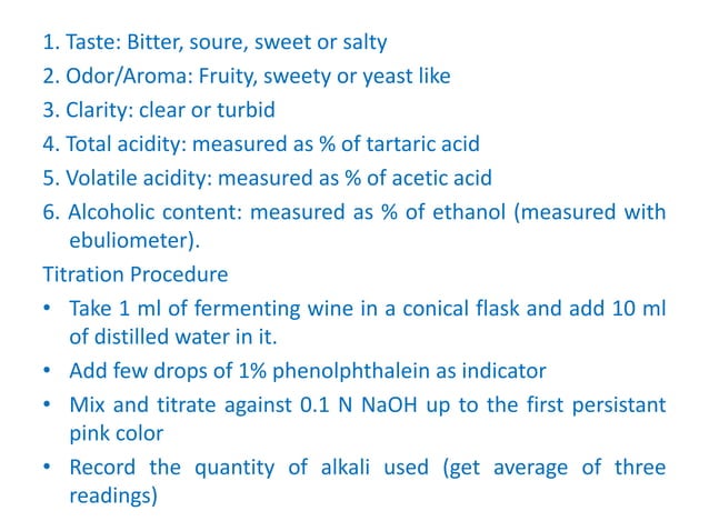Lab experiment production of white wine | PDF | Chemistry | Science