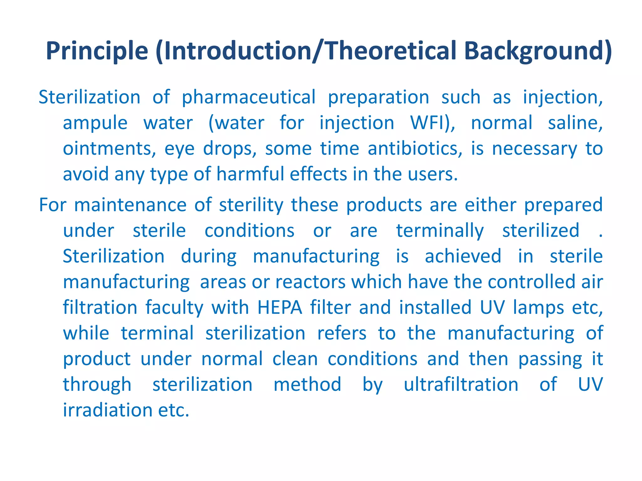 Lab experiment sterility testing | PDF