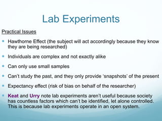 Lab & Field Experiments | PPTX