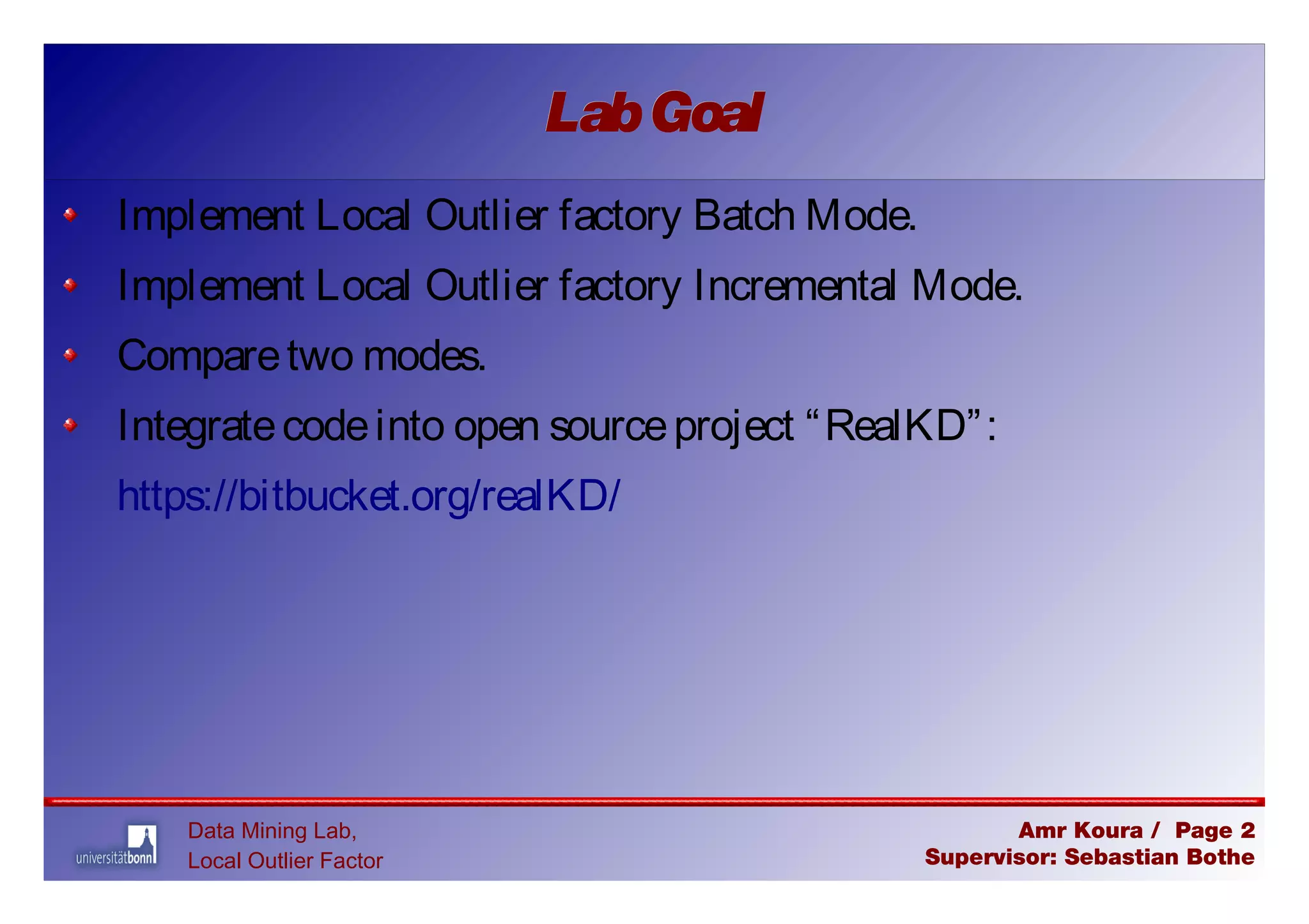 Local Outlier Factor Odp Computer Software And Applications Computing
