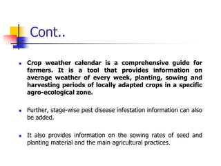 Forecasting of pest and diseases based on weather | PPT