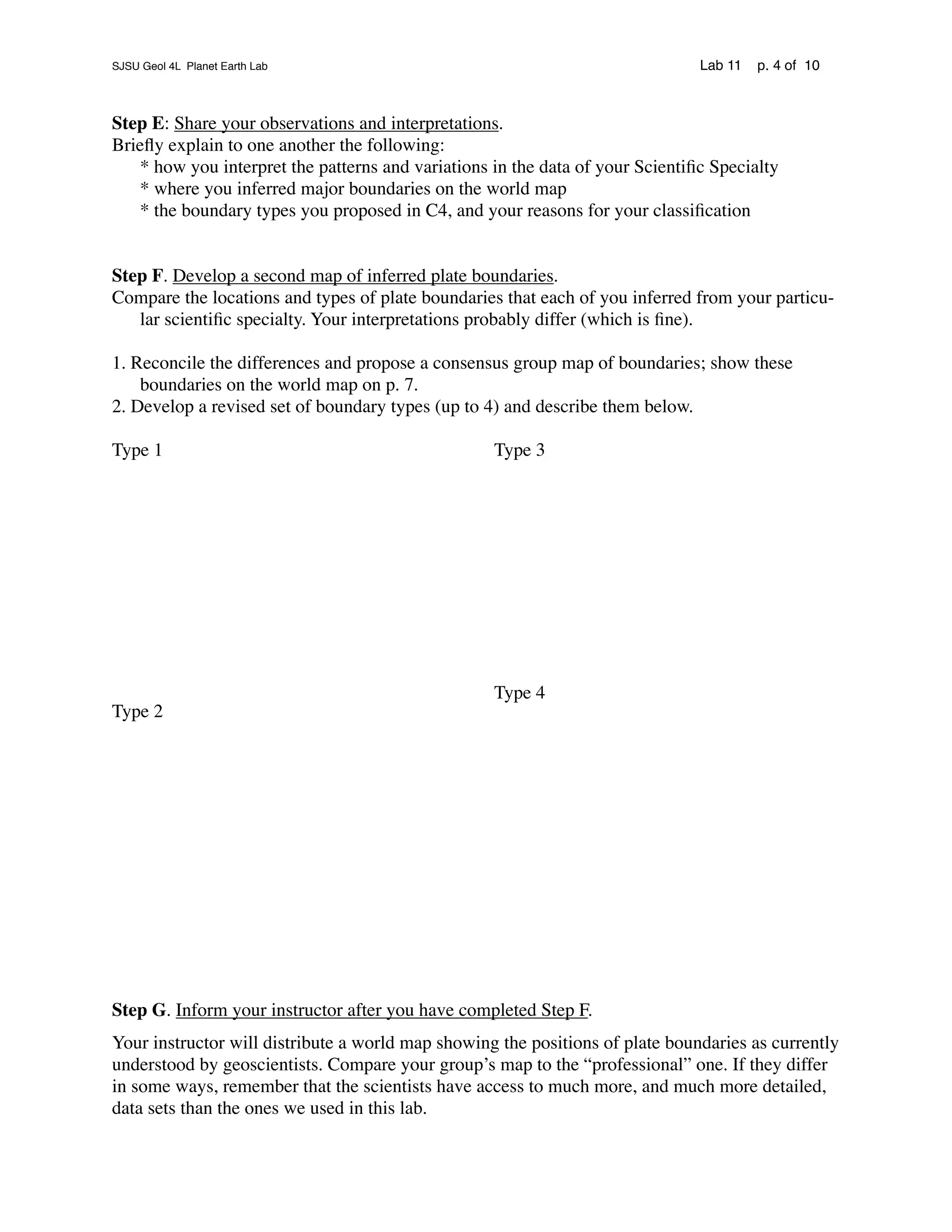 Lab for plate boundaries | PDF