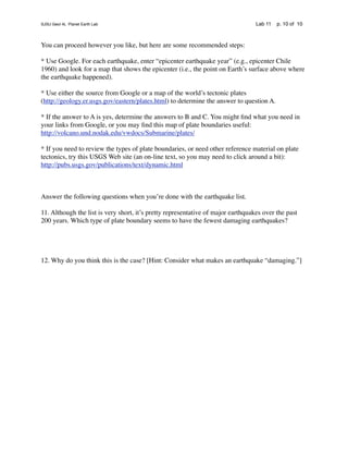 Lab for plate boundaries | PDF