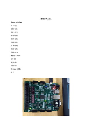 Design of Mux and decoder using VHDL | PDF