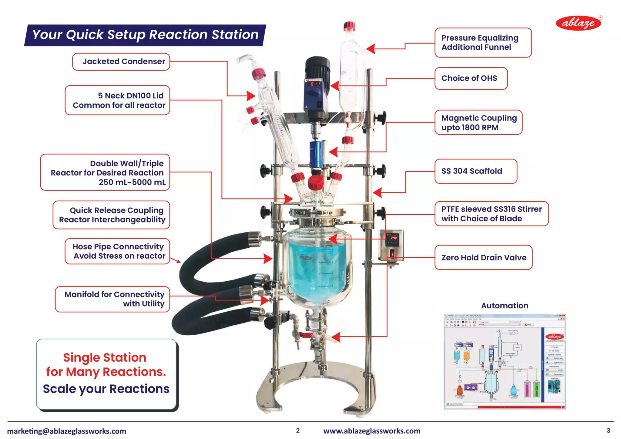 Lab Glass Reactor | Ablaze Glass Works | PDF