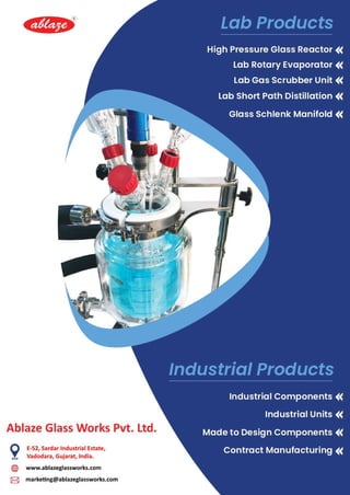 Lab Glass Reactor | Ablaze Glass Works | PDF