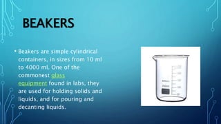Lab glassware & their uses | PPTX