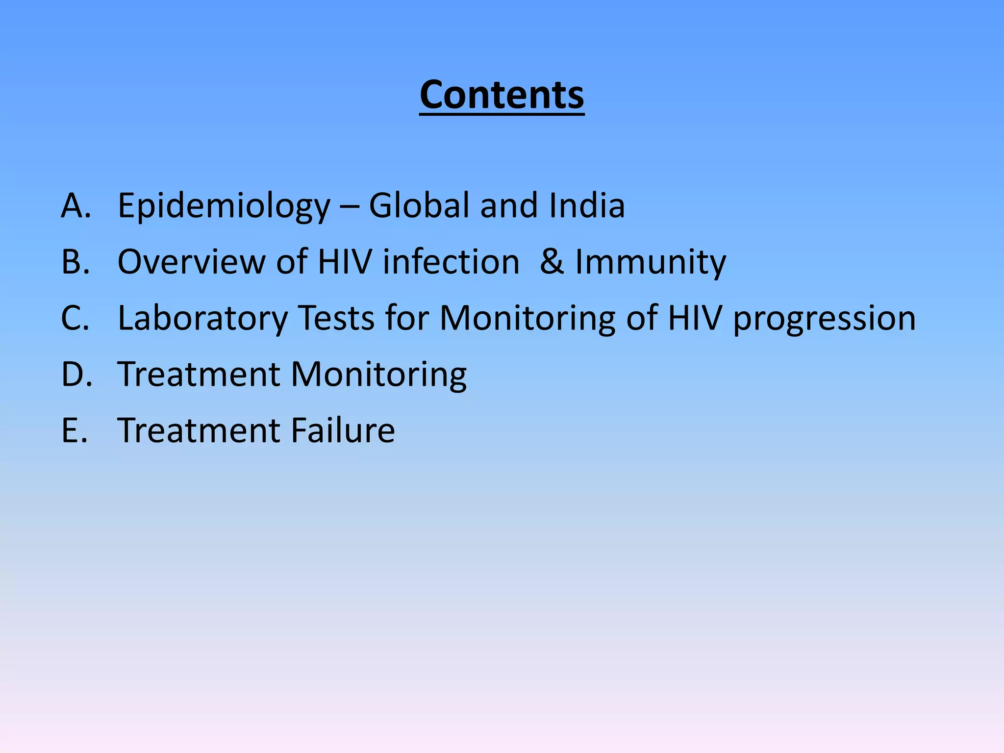 Laboratory monitoring of Progression of HIV | PPT