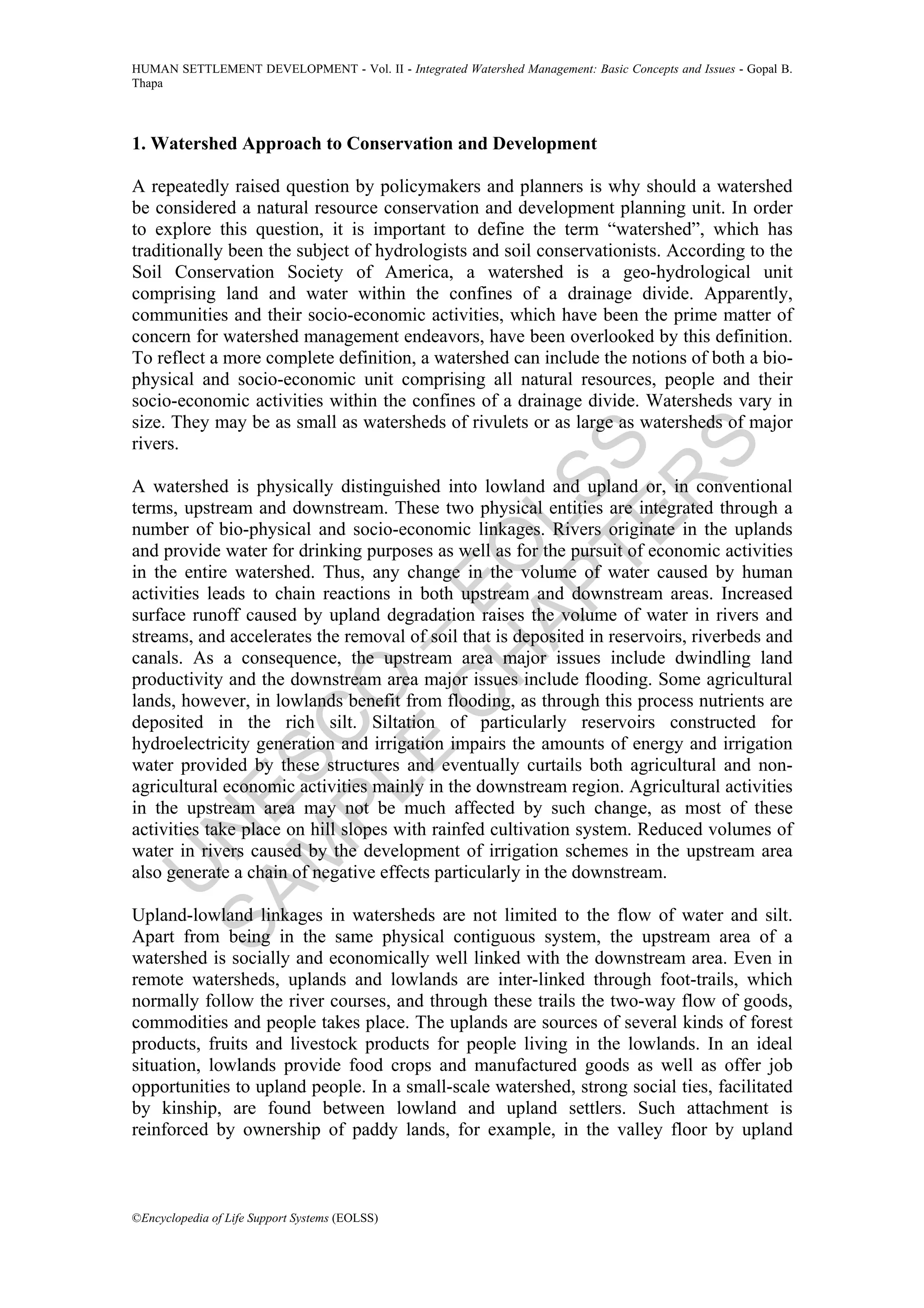 Wtershed management | PDF