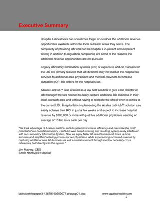 Increase Hospital Lab Revenue | DOC