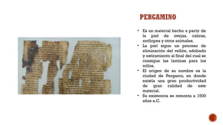 MATERIALES DE CONSTRUCCION DE LA BIBLIA, PAPIROS | PPTX