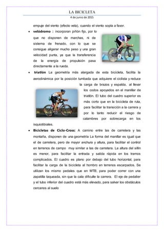 origen y detalles de la bicicleta | DOCX