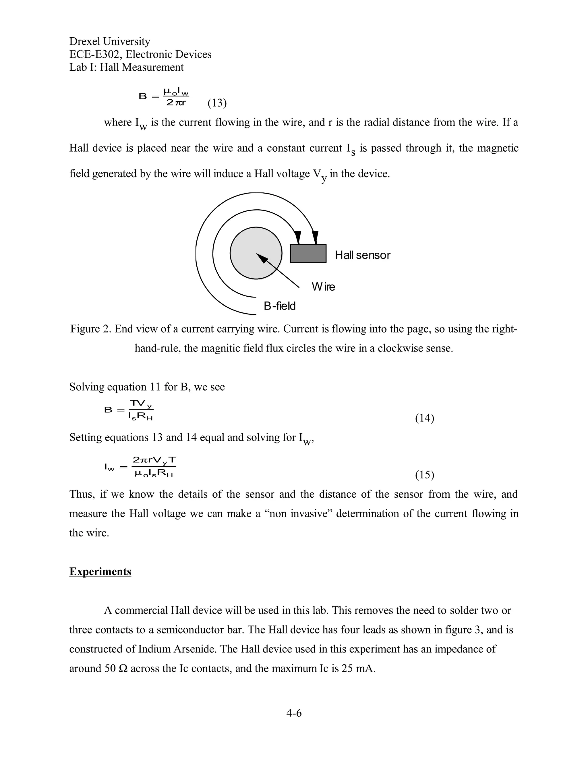 Lab ii hall measurement | DOC