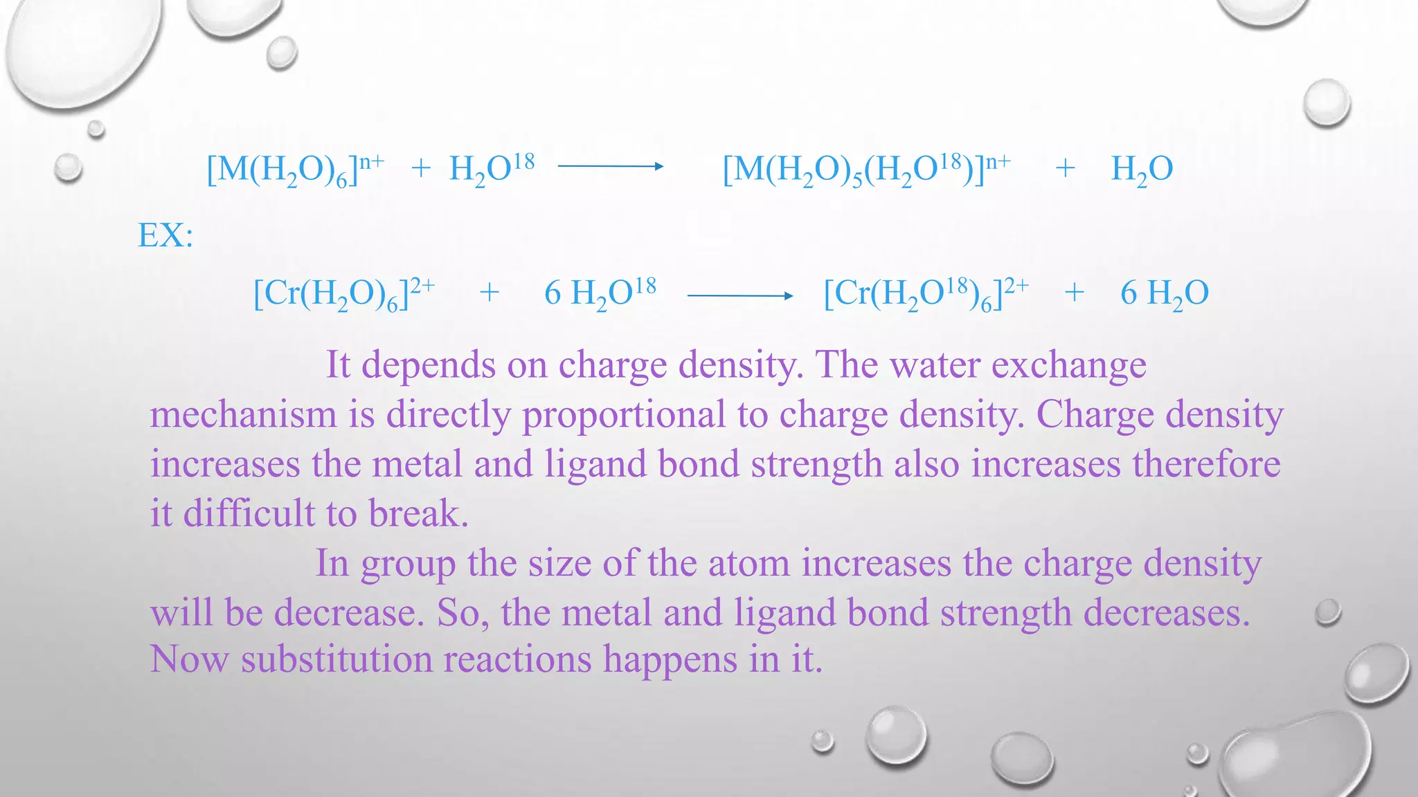 Labile & inert and substitution reactions in octahedral complexes | PPTX