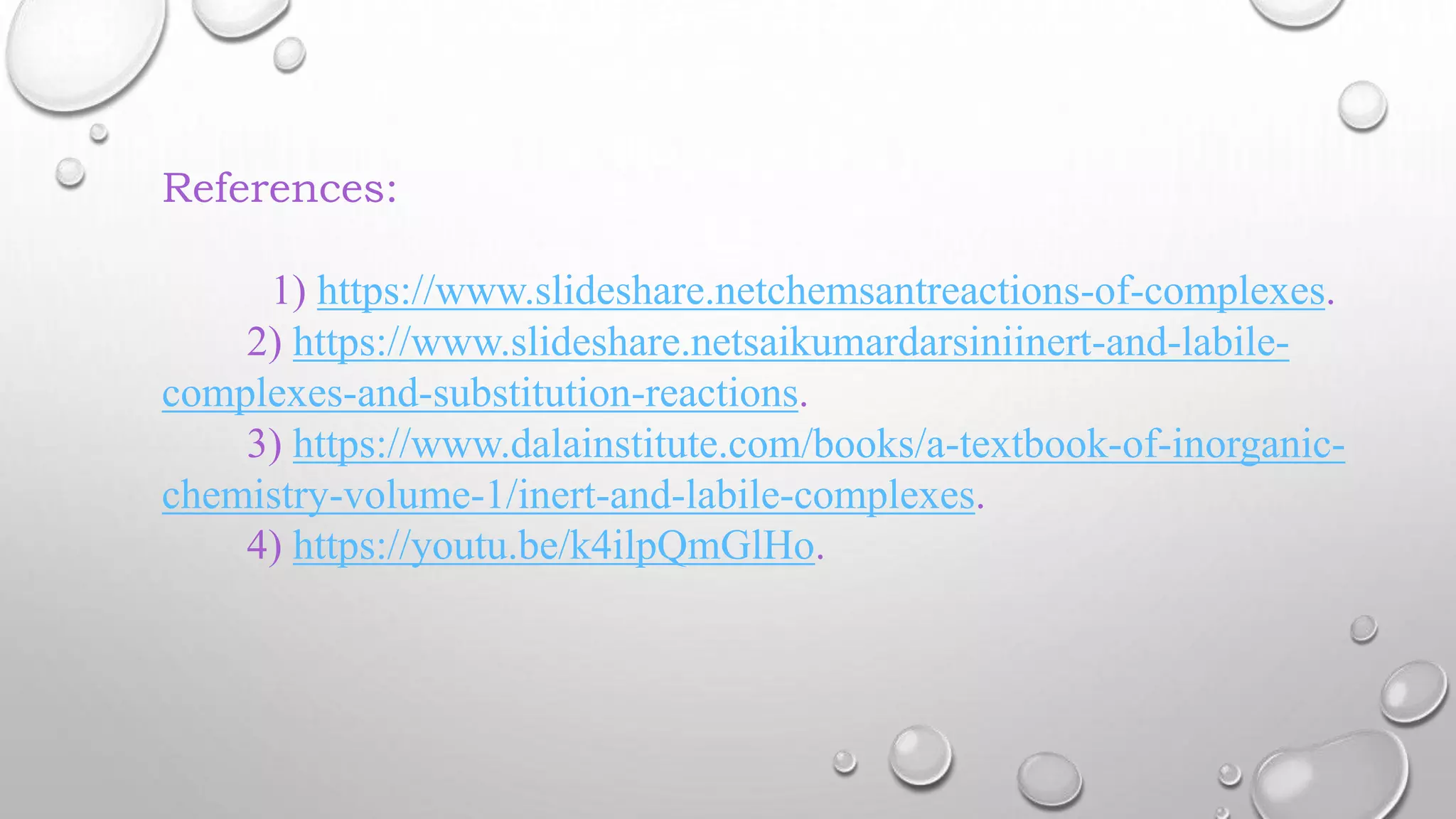 Labile & inert and substitution reactions in octahedral complexes | PPTX