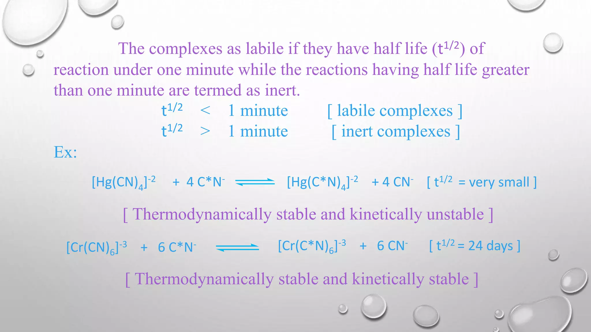 Labile And Inert And Substitution Reactions In Octahedral Complexes Ppt