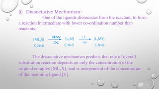 Labile & inert and substitution reactions in octahedral complexes | PPTX