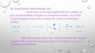 Labile & inert and substitution reactions in octahedral complexes | PPTX